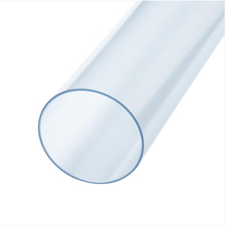 Clear PVC Pipe 2-1/2″ x 36″ Long Rigid Plastic Tubing for Dust ...